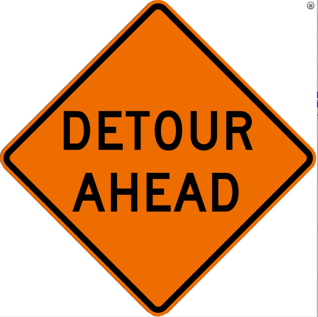 MUTCD M4-9 Detour Signs For Road Work and Traffic Control – Traffic ...