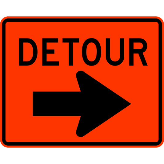 MUTCD M4-9 Detour Signs For Road Work and Traffic Control – Traffic ...