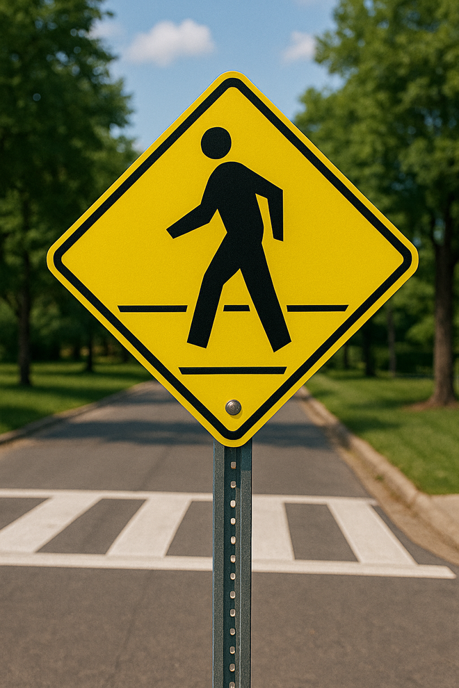 Official MUTCD R1-6 In-Street Crosswalk Signs – Traffic Safety HQ