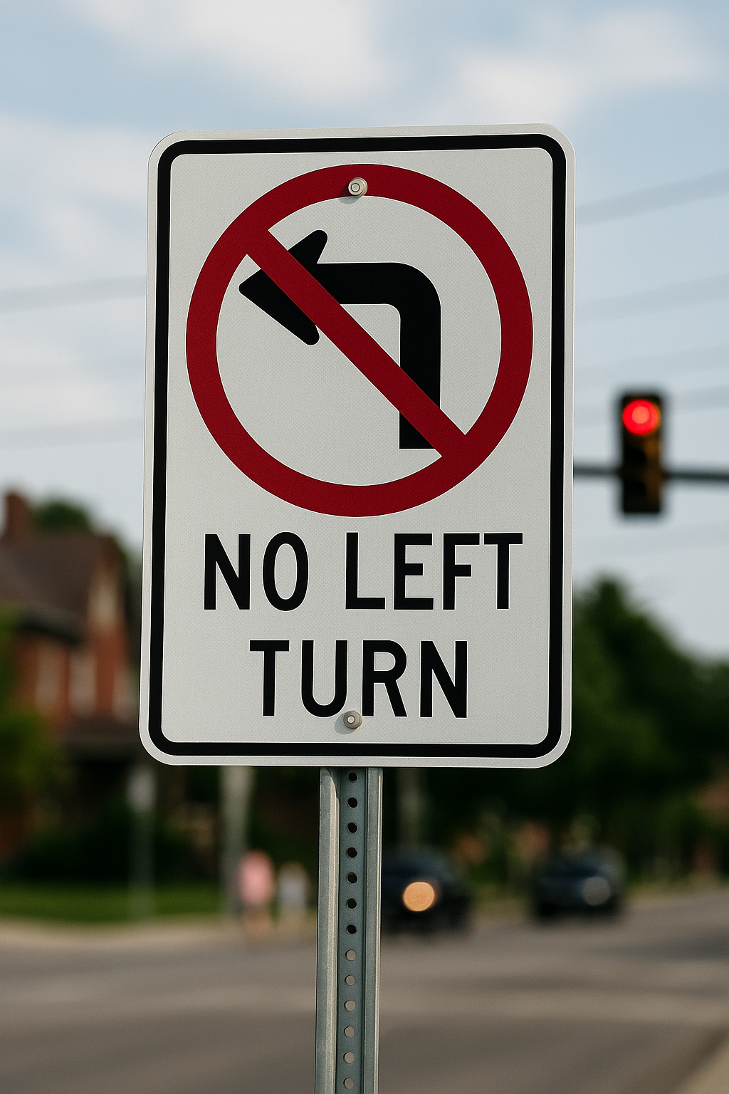 No Left Turn Signs | Official MUTCD No Left Turn Signs – Traffic Safety HQ