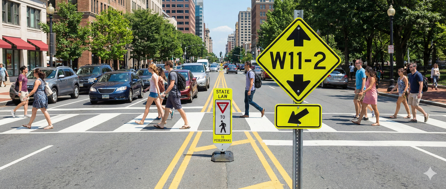 Pedestrian Crossing Signs for Streets and Facilities – Traffic Safety HQ