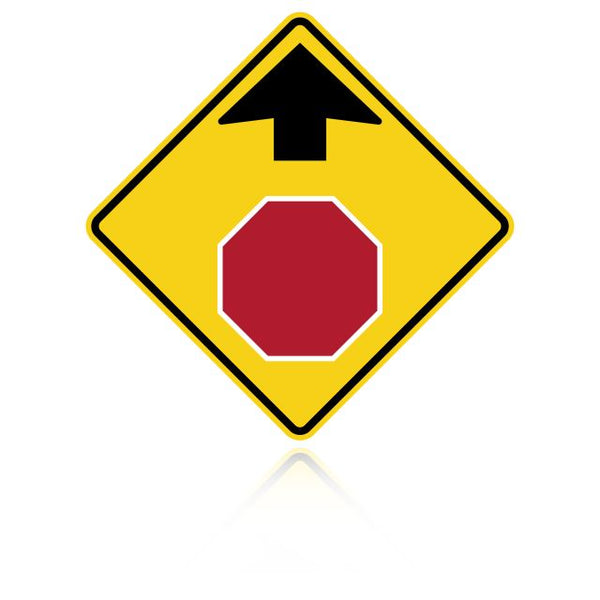 Stop Sign Ahead MUTCD W3-1 | Reflective Aluminum Warning Sign – Traffic ...