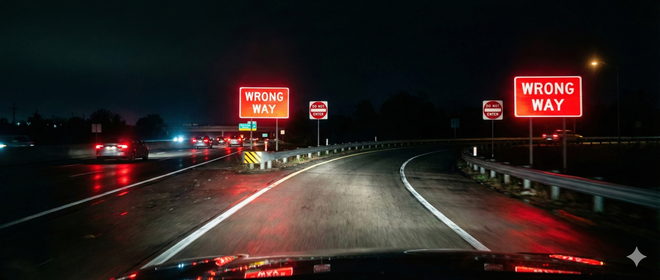 Wrong Way Signs | MUTCD Compliant Red Reflective Signs – Traffic Safety HQ
